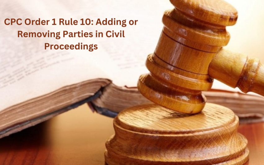 CPC Order 1 Rule 10: Provisions Of Adding or Removing Parties in Civil ...